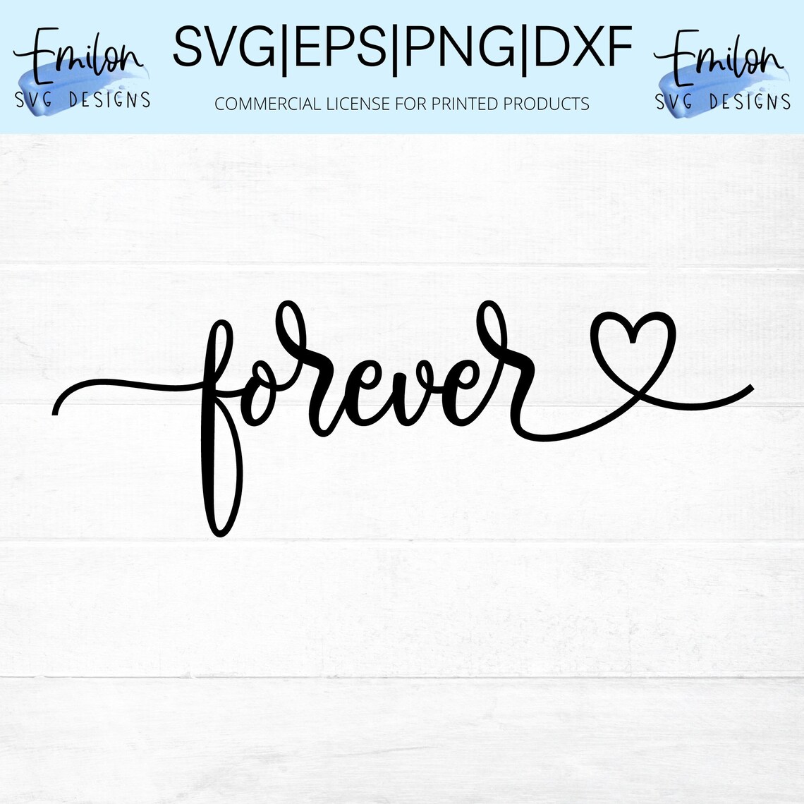 Forever SVG Cut File for Cricut and Silhouette With Heart - Etsy