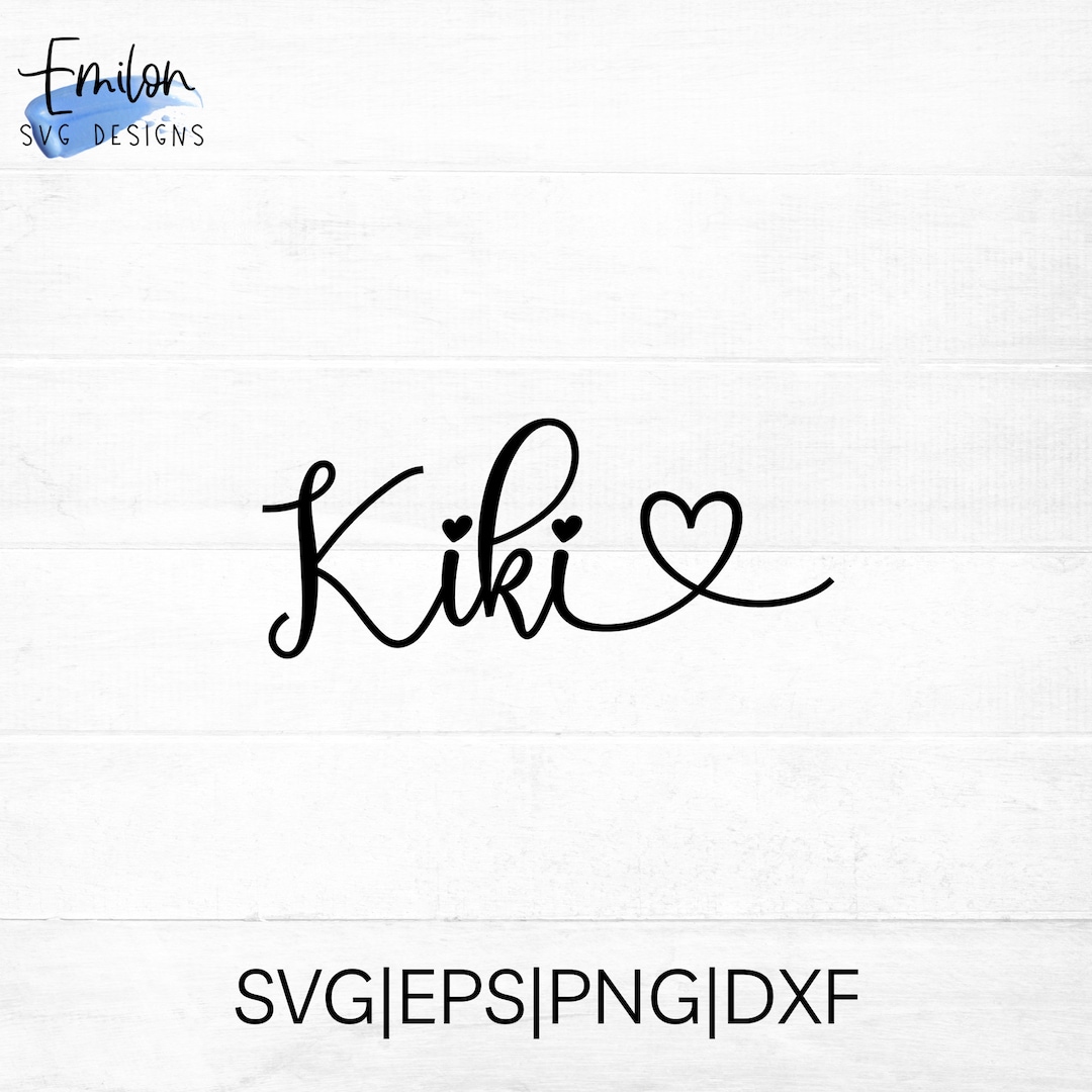 Kiki SVG Cut File for Cricut and Silhouette With Heart Detail, PNG, EPS ...