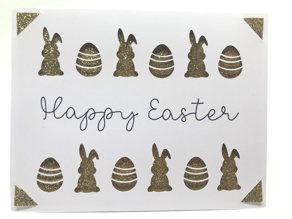 Happy Easter Insert Card SVG Cut File Cricut Joy Compatible | Etsy