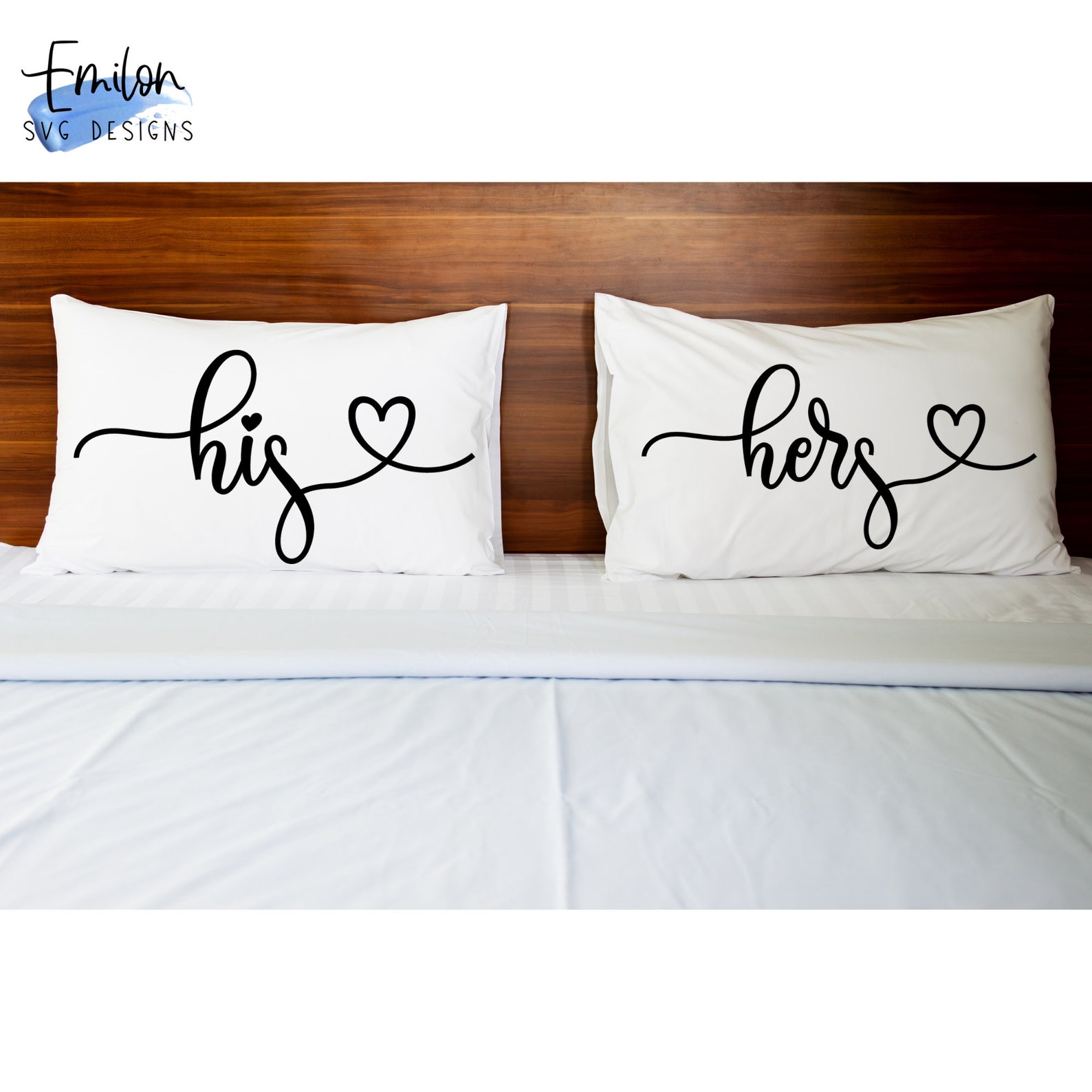 His and Hers SVG Cut File Bundle With Heart Detail for Cricut - Etsy