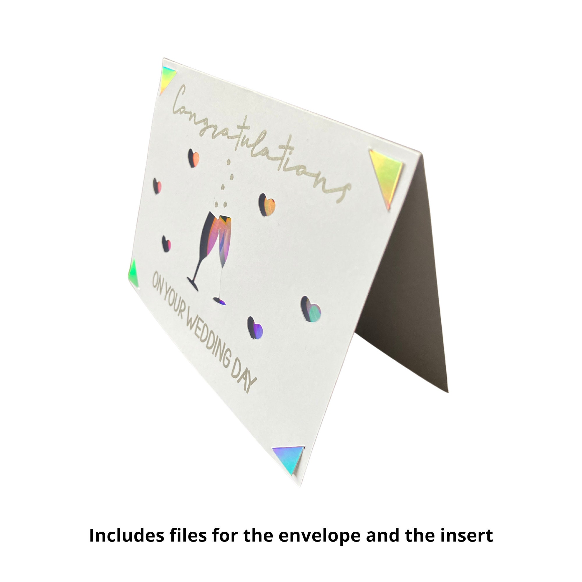 Congratulations Insert Card SVG Bundle Cut File Cricut Joy - Etsy