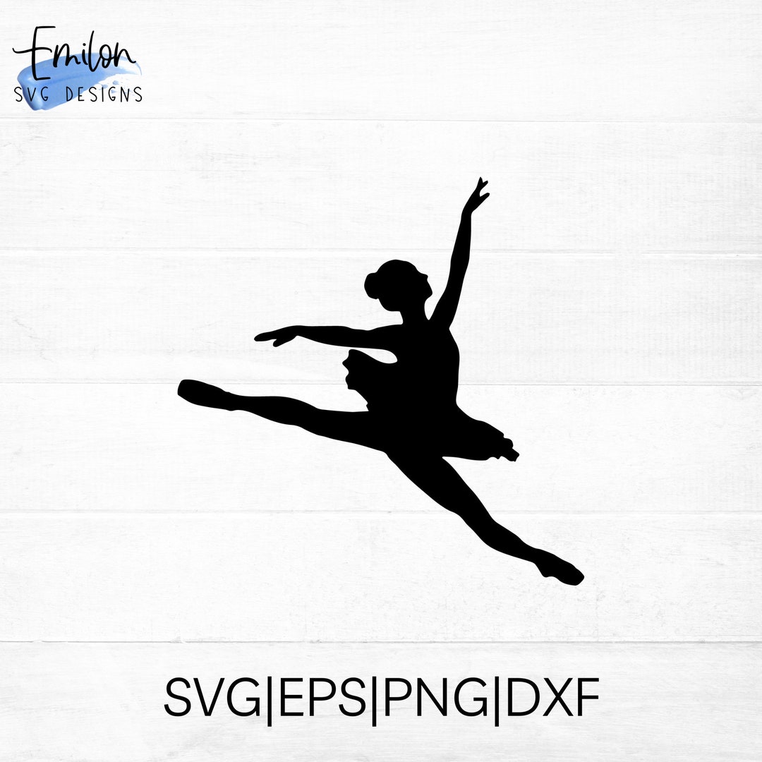 Ballerina Leap SVG - Ballet Dancer SVG - Dancer Leaping SVG - Dance Svg ...