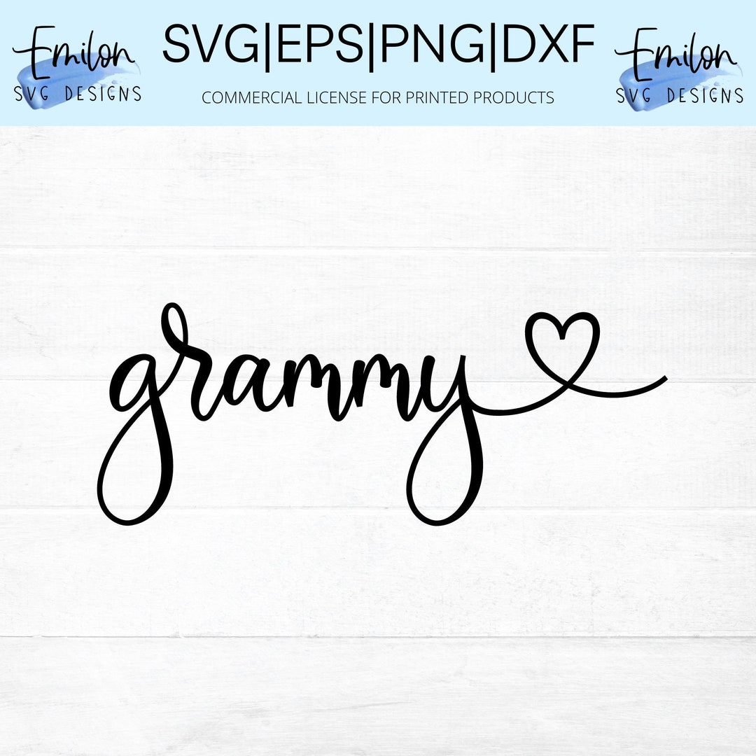 Grammy SVG Cut File for Cricut and Silhouette With Heart - Etsy