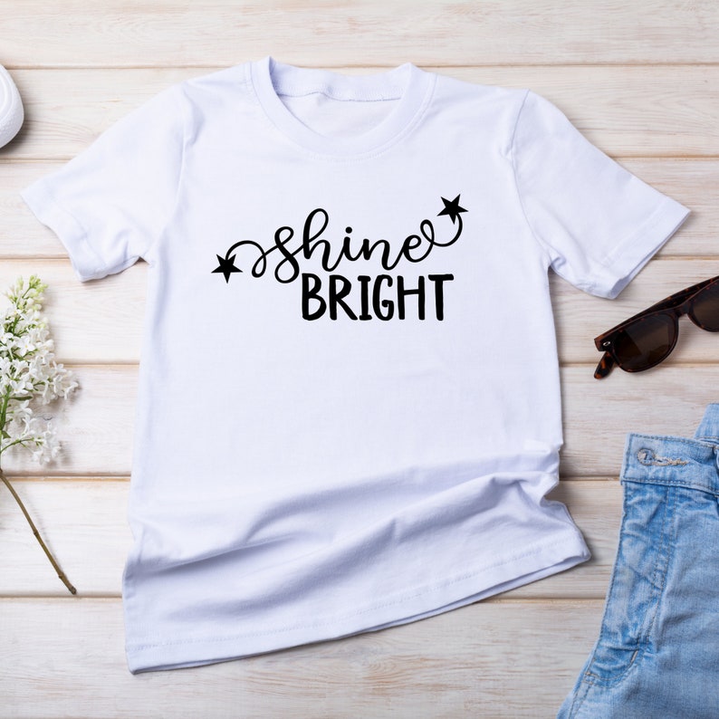 Shine Bright SVG Cut File for Cricut and Silhouette With Stars - Etsy