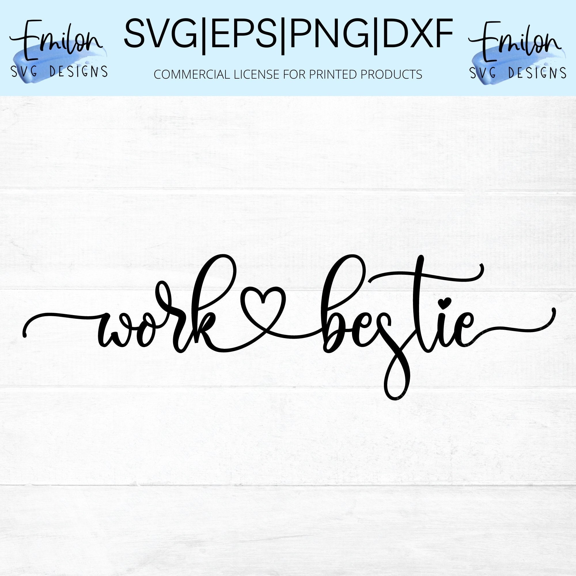 Work Bestie SVG Cut File for Cricut and Silhouette With Heart - Etsy ...