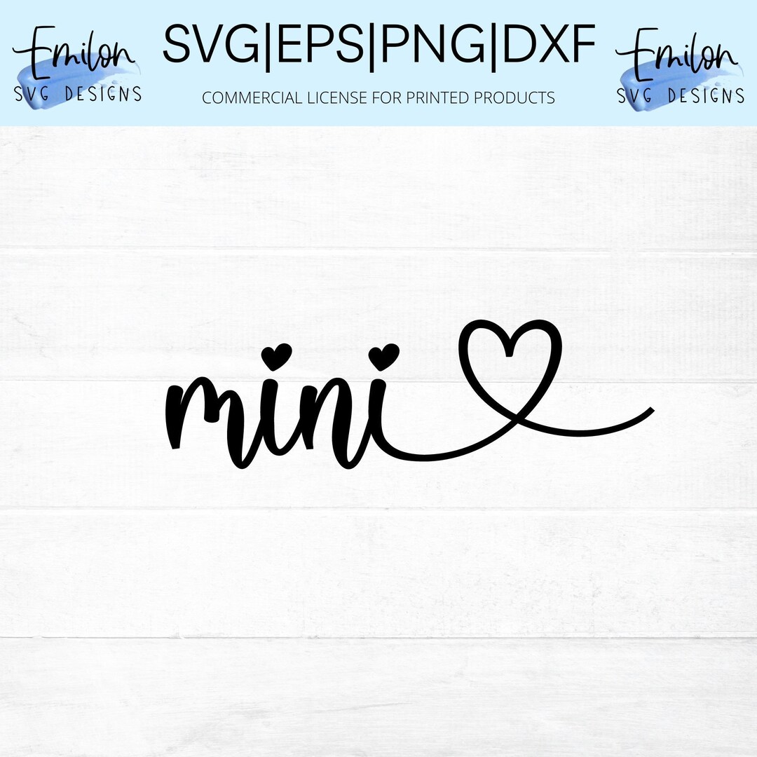 Mini SVG Cut File for Cricut and Silhouette With Heart Detail - Etsy