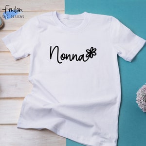 Nonna SVG Cut File for Cricut and Silhouette With Flower Detail, PNG, EPS, Dxf | Mother's Day ...