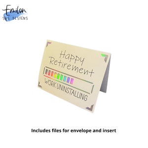 Happy Retirement Insert Card SVG | Joy Compatible Insert Card Template ...
