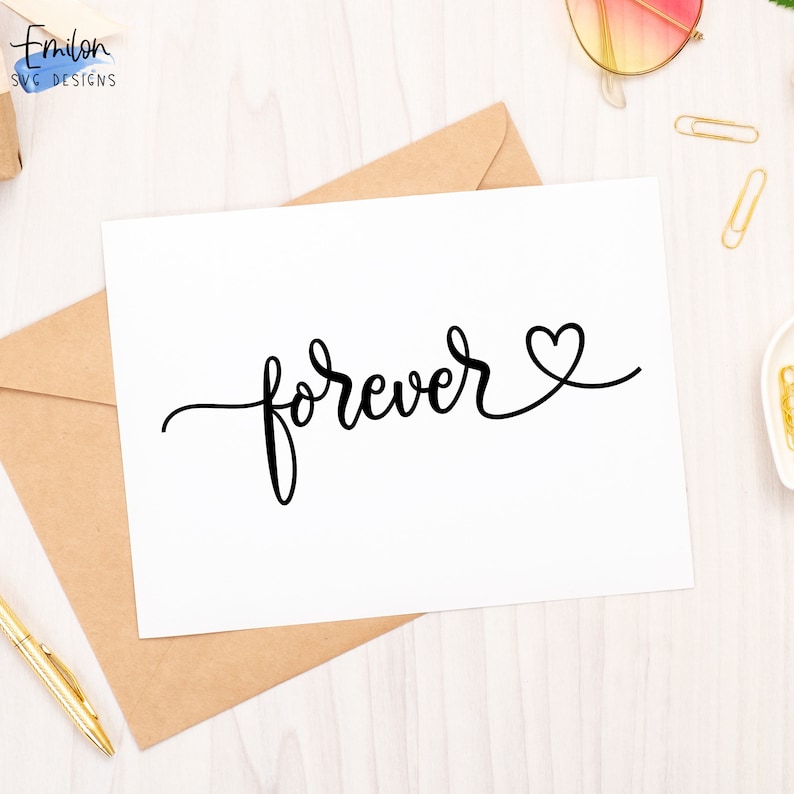 Forever SVG Cut File for Cricut and Silhouette With Heart - Etsy