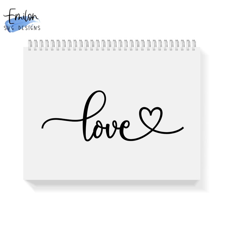 Love SVG Cut File for Cricut and Silhouette With Heart Detail ...