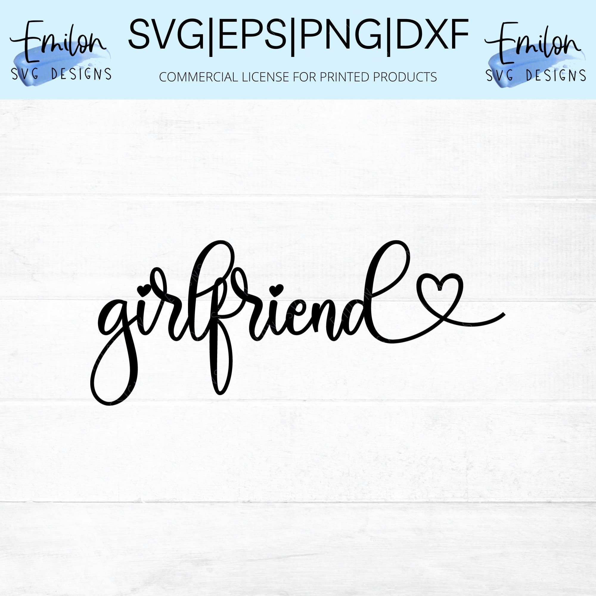 Girlfriend SVG Cut File for Cricut and Silhouette With Heart | Etsy