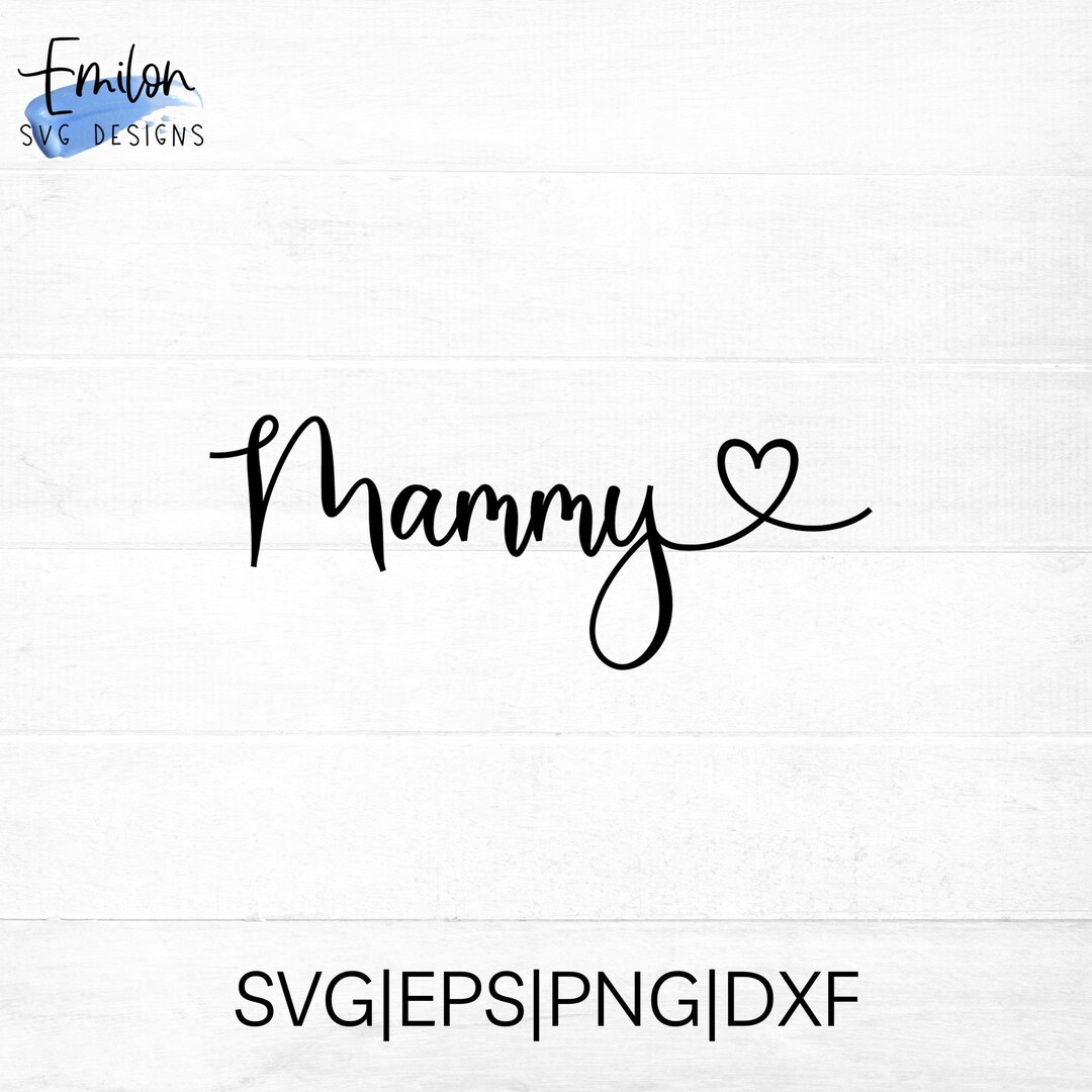 Mammy SVG Cut File for Cricut and Silhouette With Heart Detail, PNG ...