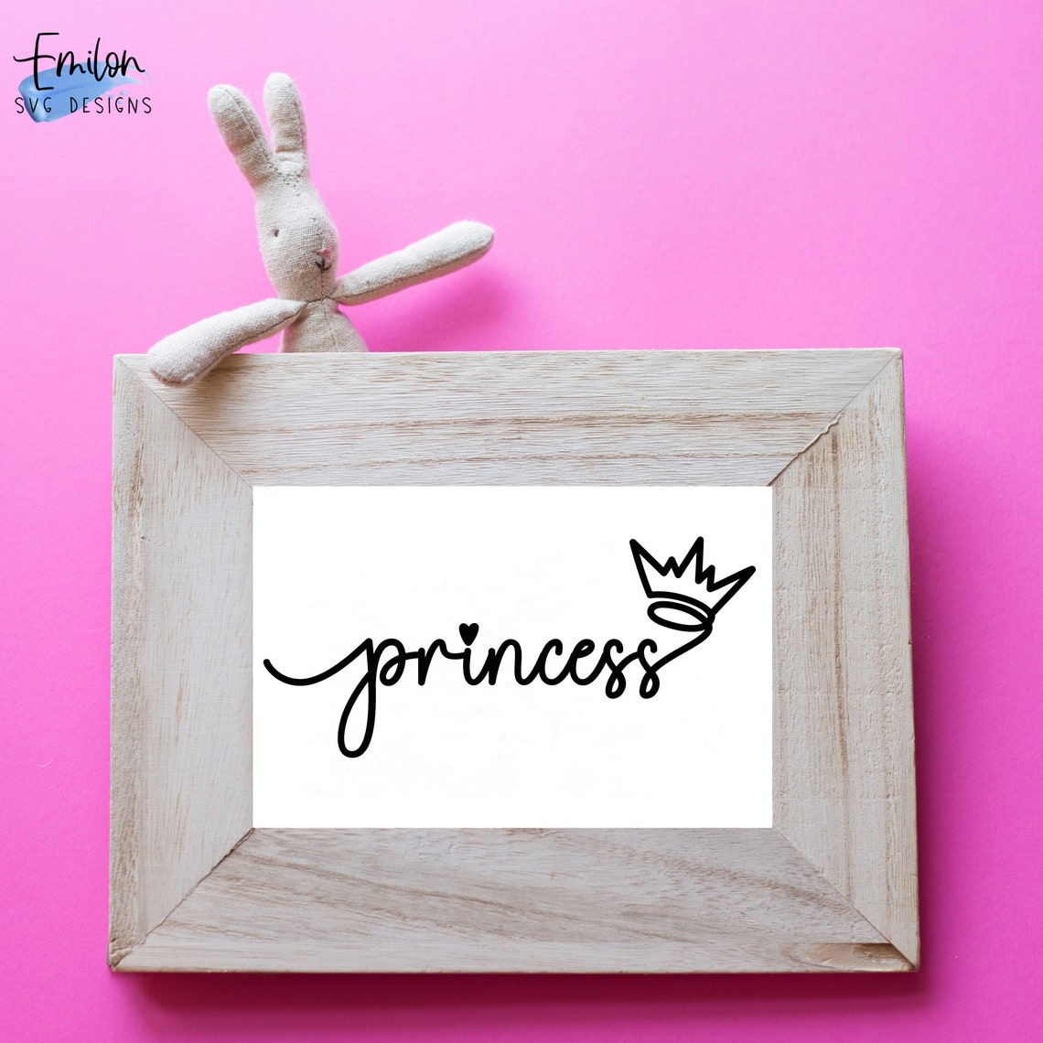 Princess Word SVG With Crown and Heart Cut File for Cricut and - Etsy