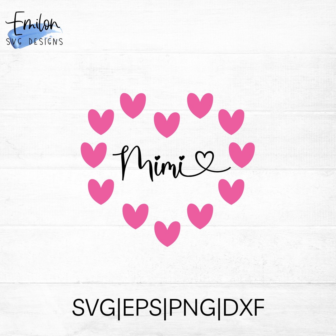 Mimi Multi-layer SVG Cut File for Cricut and Silhouette With Hearts ...