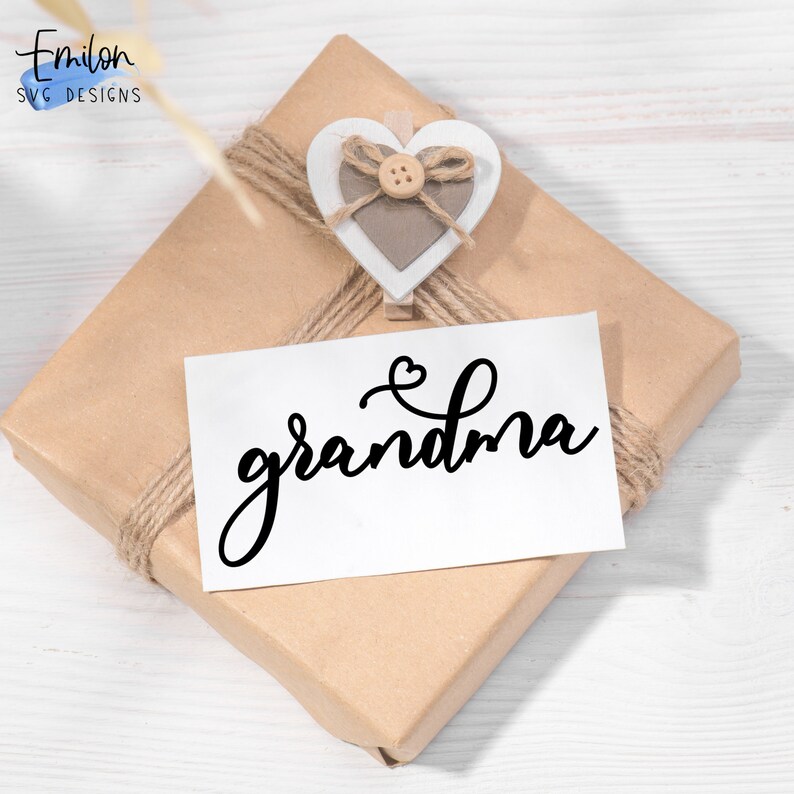 Grandma SVG Cut File for Cricut and Silhouette With Heart Detail, PNG ...