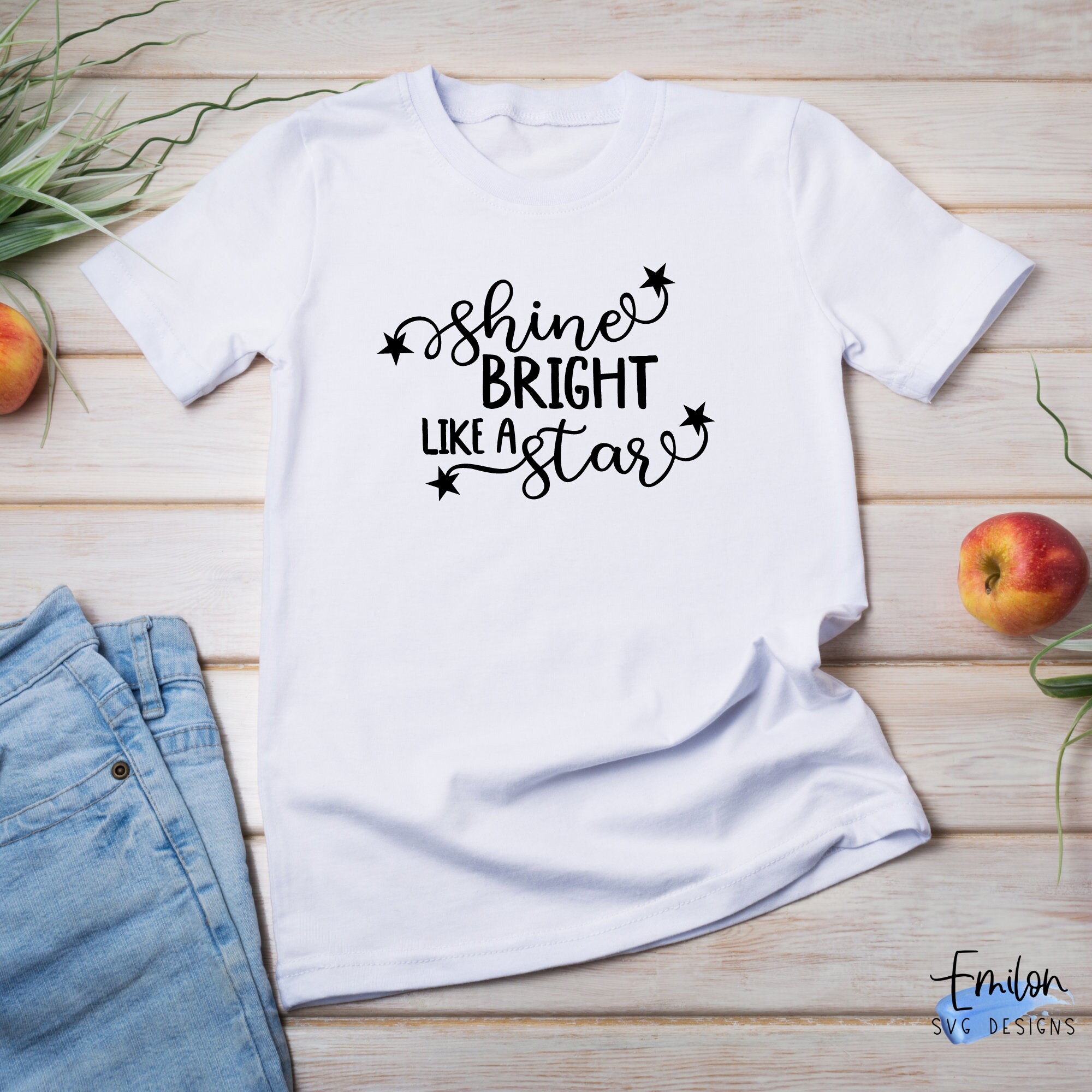 Shine Bright Like A Star SVG Cut File for Cricut and Silhouette With ...