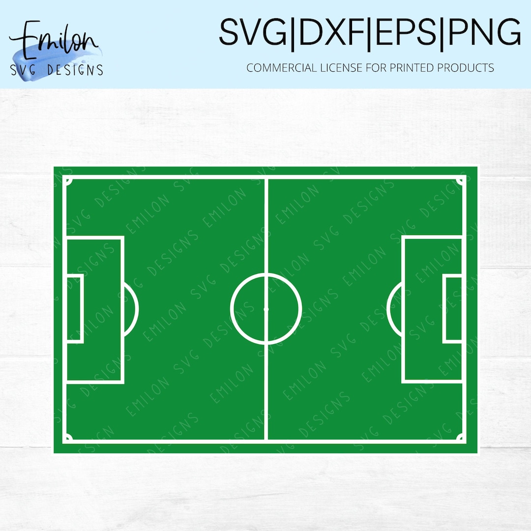 Football Pitch SVG Cut File for Cricut and Silhouette Soccer Pitch SVG ...