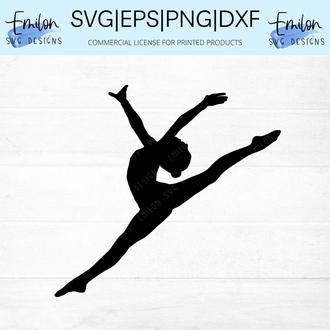 Gymnastics Leap SVG for Cricut and Silhouette Rhythmic - Etsy