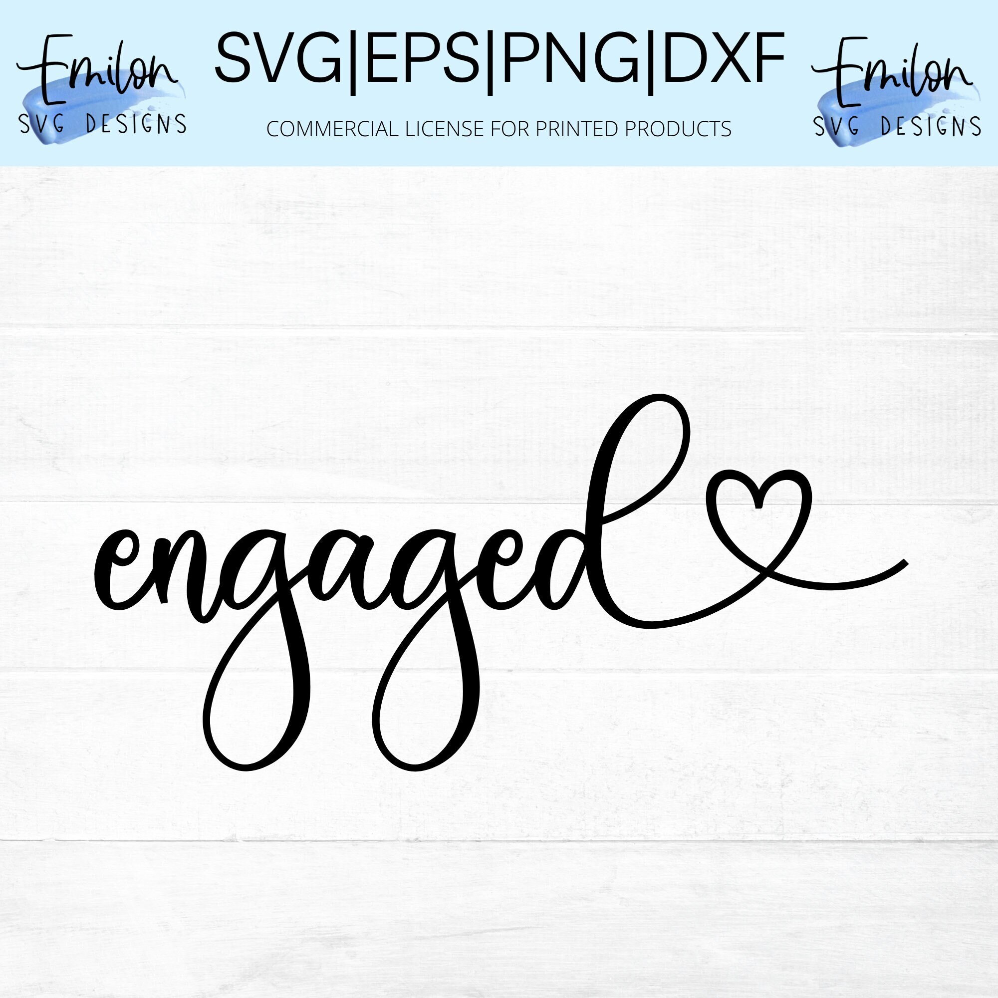 Engaged SVG Cut File for Cricut and Silhouette With Heart - Etsy Australia