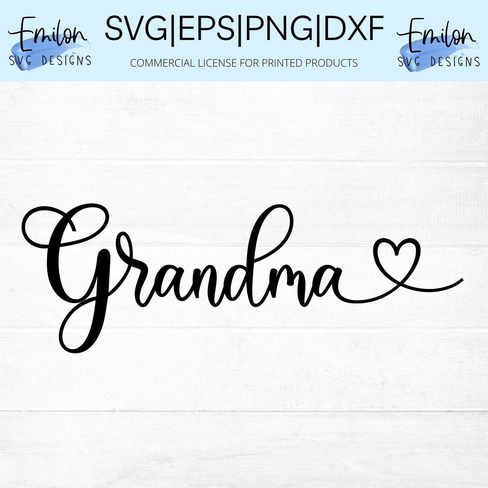 Grandma SVG Cut File for Cricut and Silhouette With Heart - Etsy