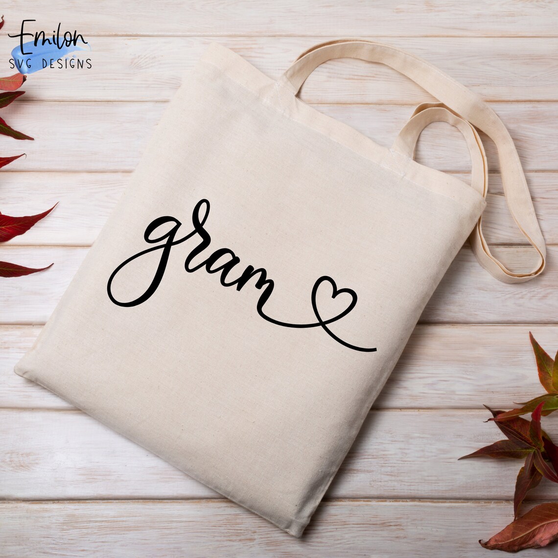 Gram SVG Cut File for Cricut and Silhouette With Heart Detail - Etsy