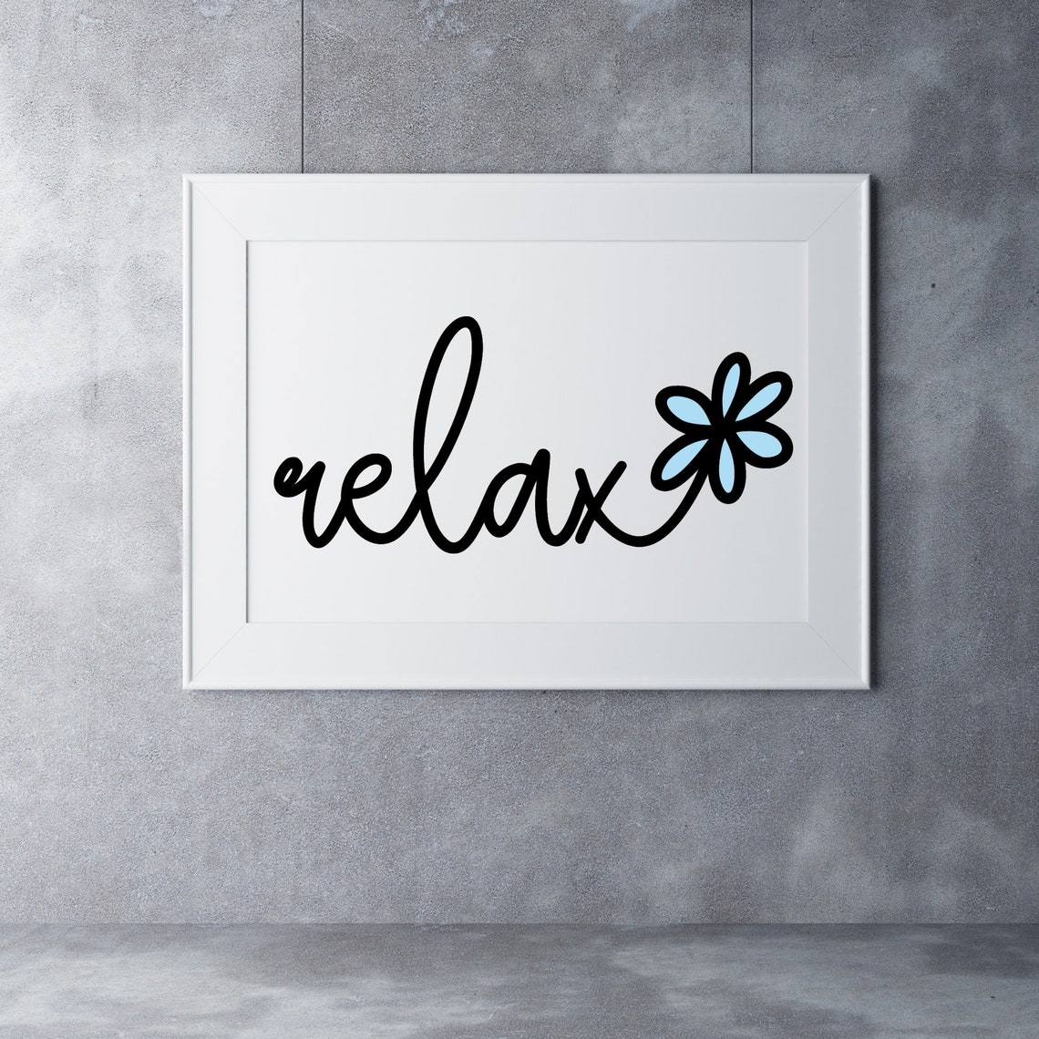 Relax SVG Cut File for Cricut and Silhouette With Flower - Etsy