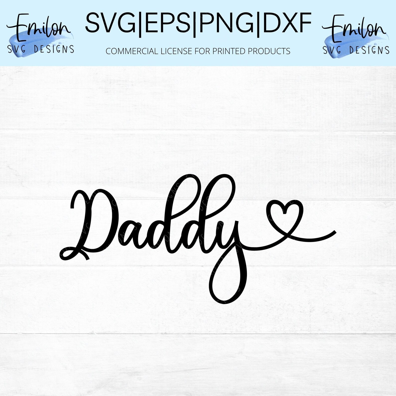 Daddy SVG Cut File for Cricut and Silhouette With Heart - Etsy