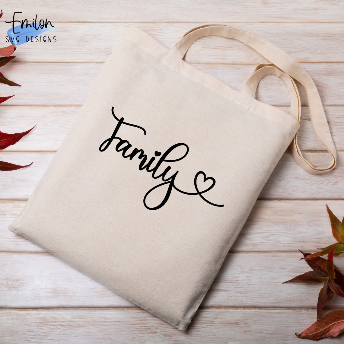 Family SVG Cut File for Cricut and Silhouette, With Hearts, PNG, Eps ...