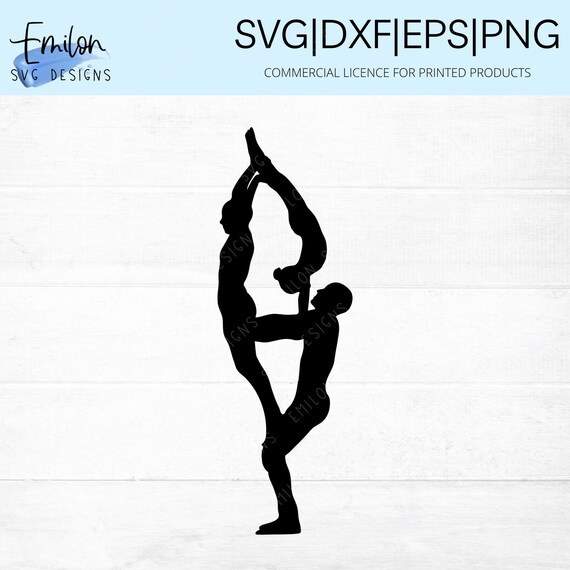 Acrobatic Gymnastics Balance SVG Cut File for Cricut and | Etsy