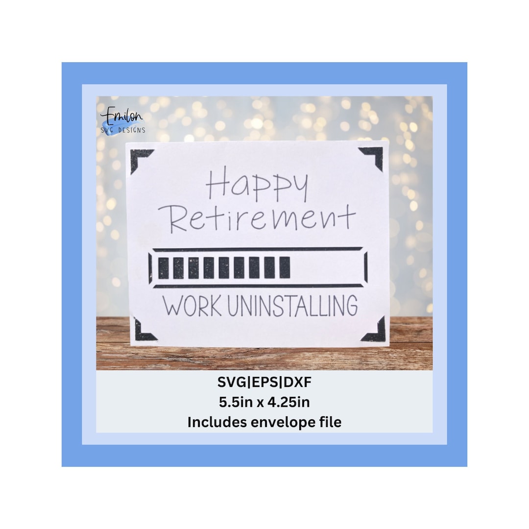 Happy Retirement Insert Card SVG | Joy Compatible Insert Card Template ...