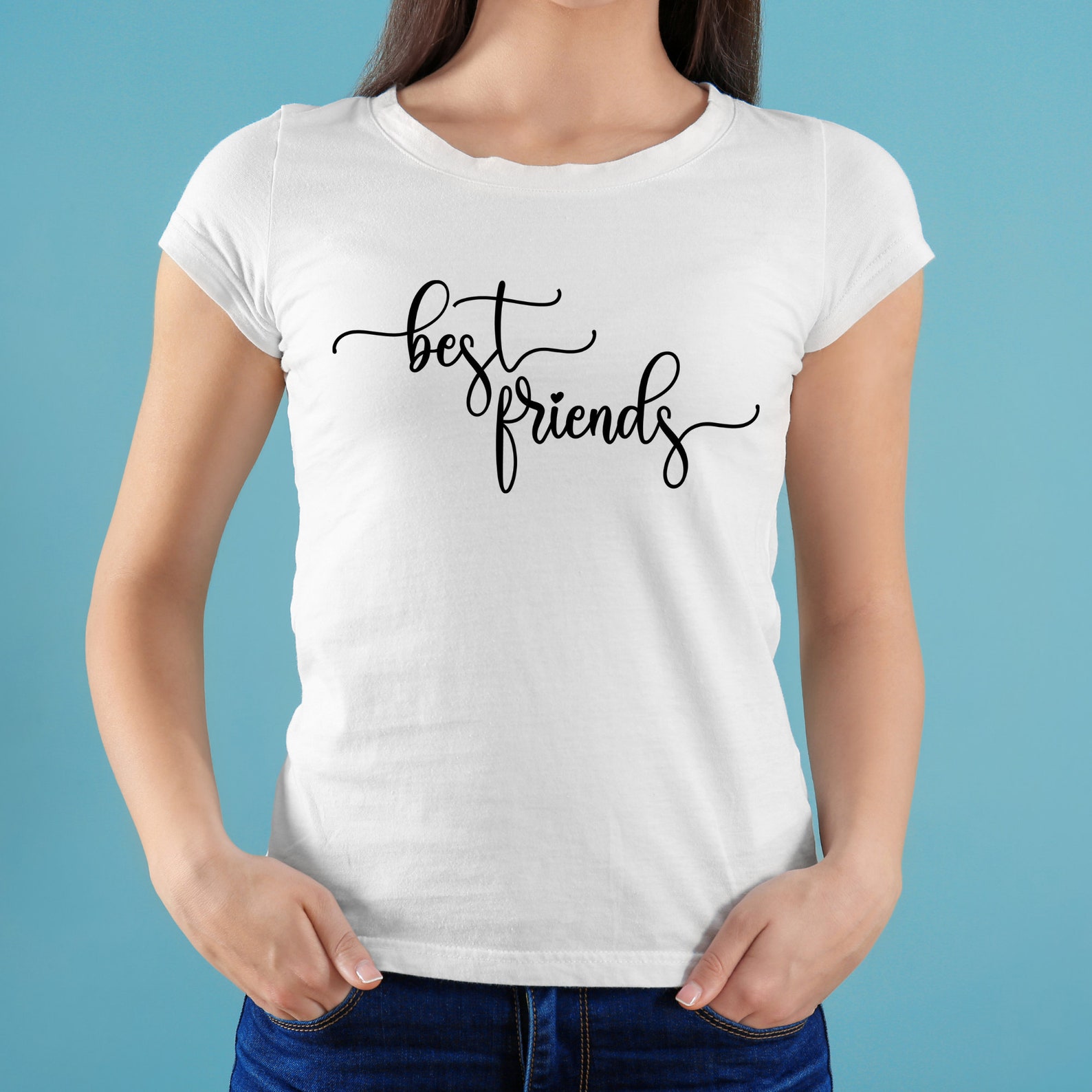 Best Friend SVG Cut File Bundle With Heart Detail for Cricut - Etsy