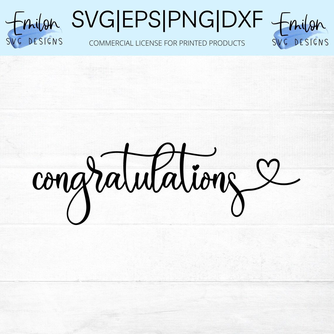 Congratulations SVG Cut File for Cricut and Silhouette With - Etsy ...