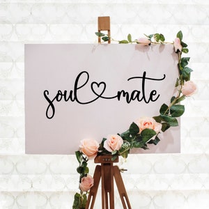 Soulmate SVG Cut File for Cricut and Silhouette, Soul Mate With Heart ...