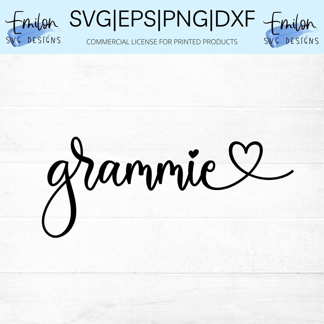 Grammie SVG Cut File for Cricut and Silhouette With Heart - Etsy