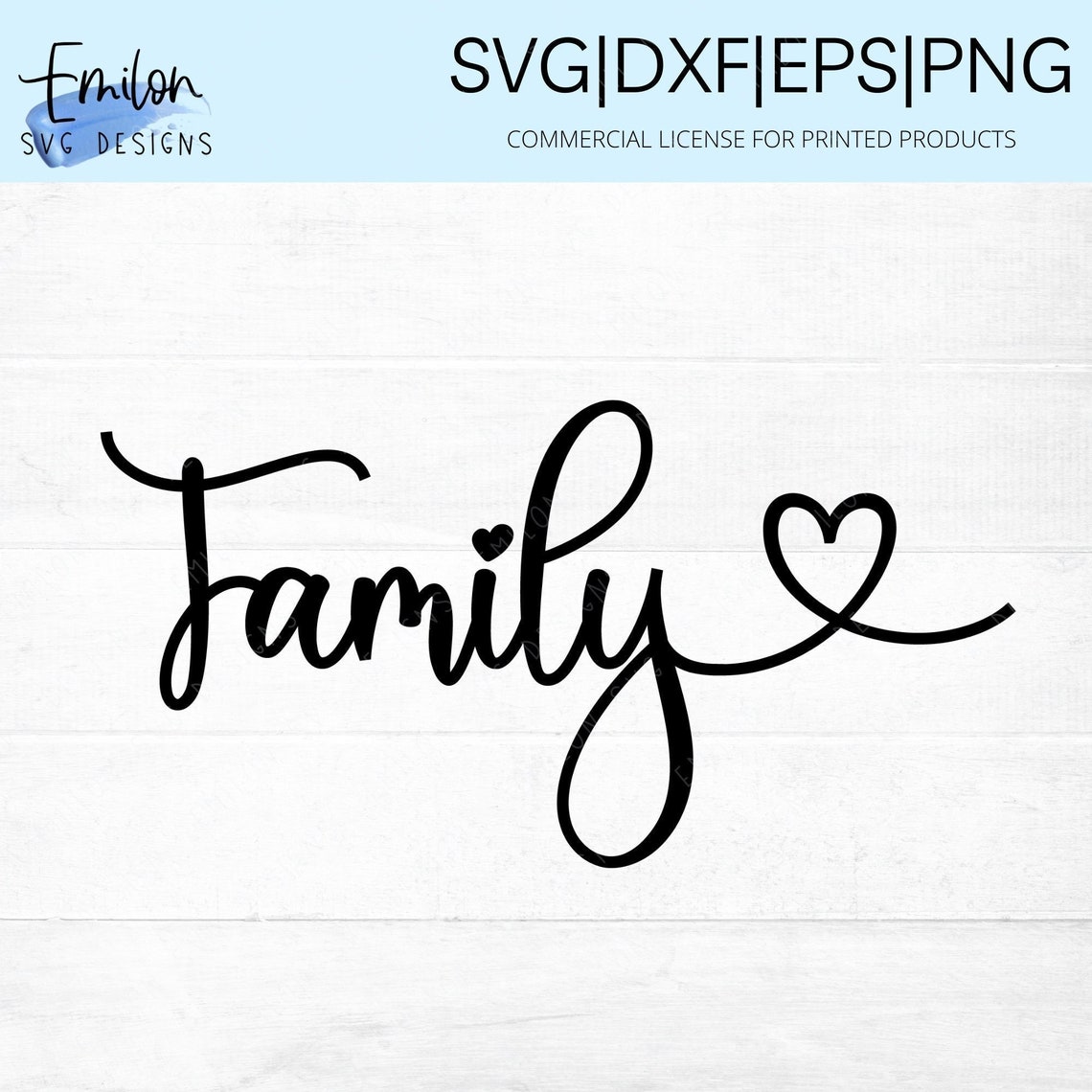 Family SVG Cut File for Cricut and Silhouette With Hearts - Etsy