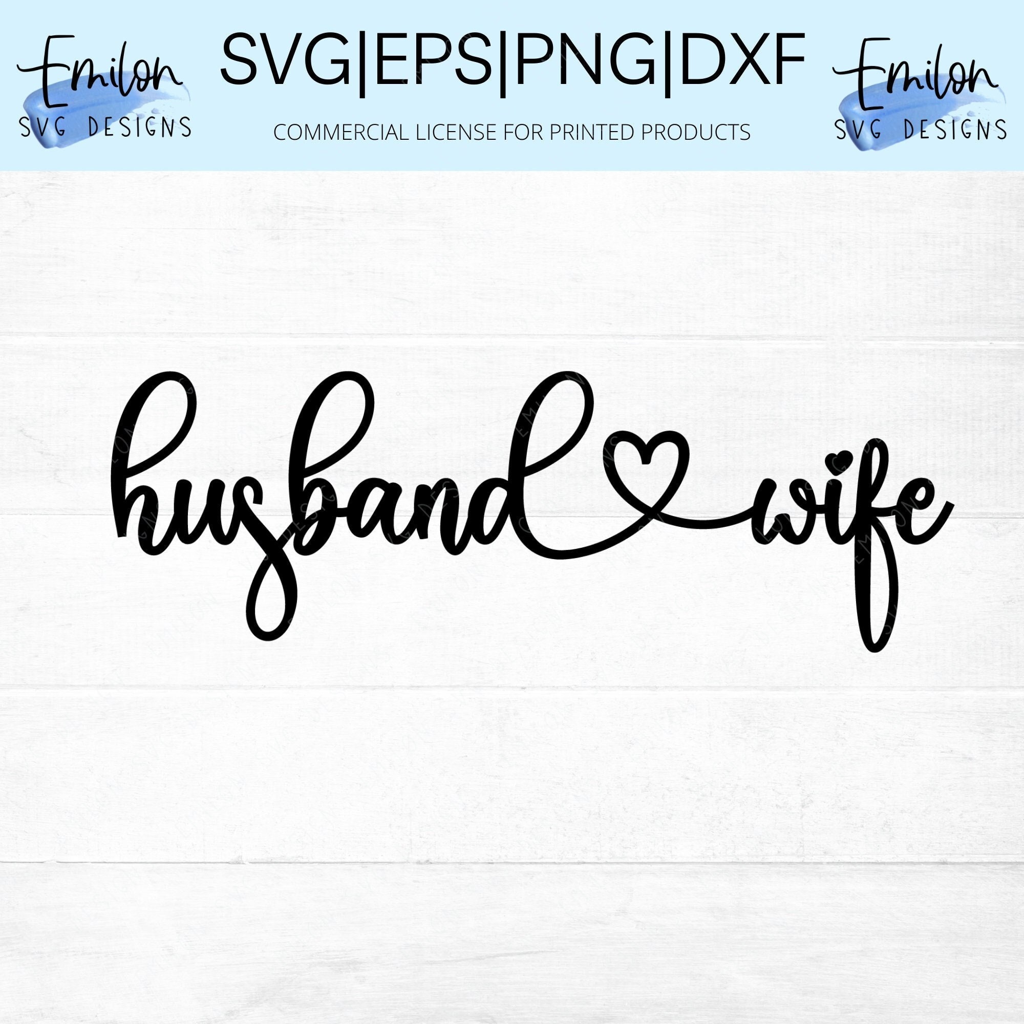 Husband and Wife SVG Cut File for Cricut and Silhouette With - Etsy