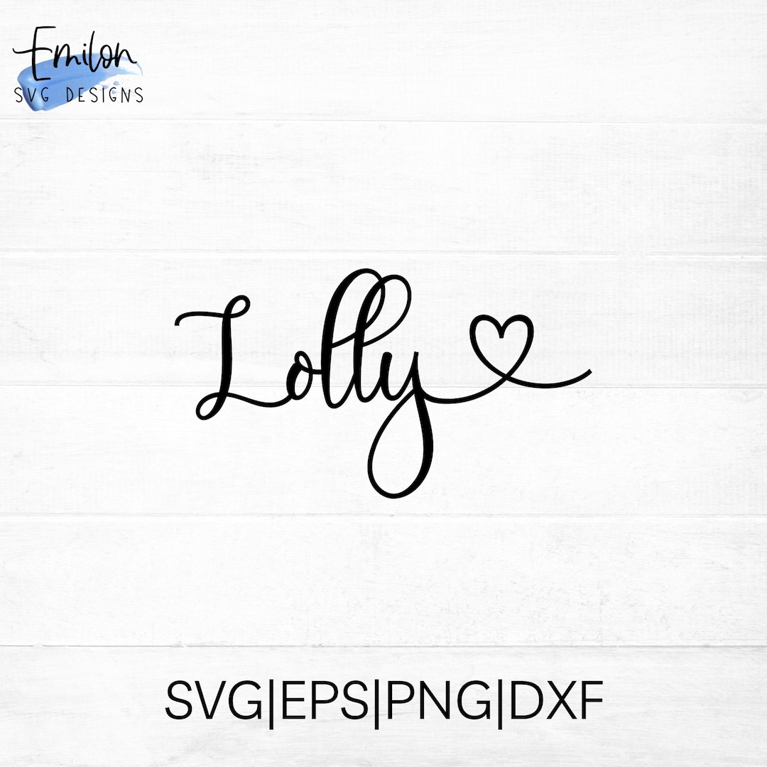 Lolly SVG Cut File for Cricut and Silhouette With Heart Detail, PNG ...