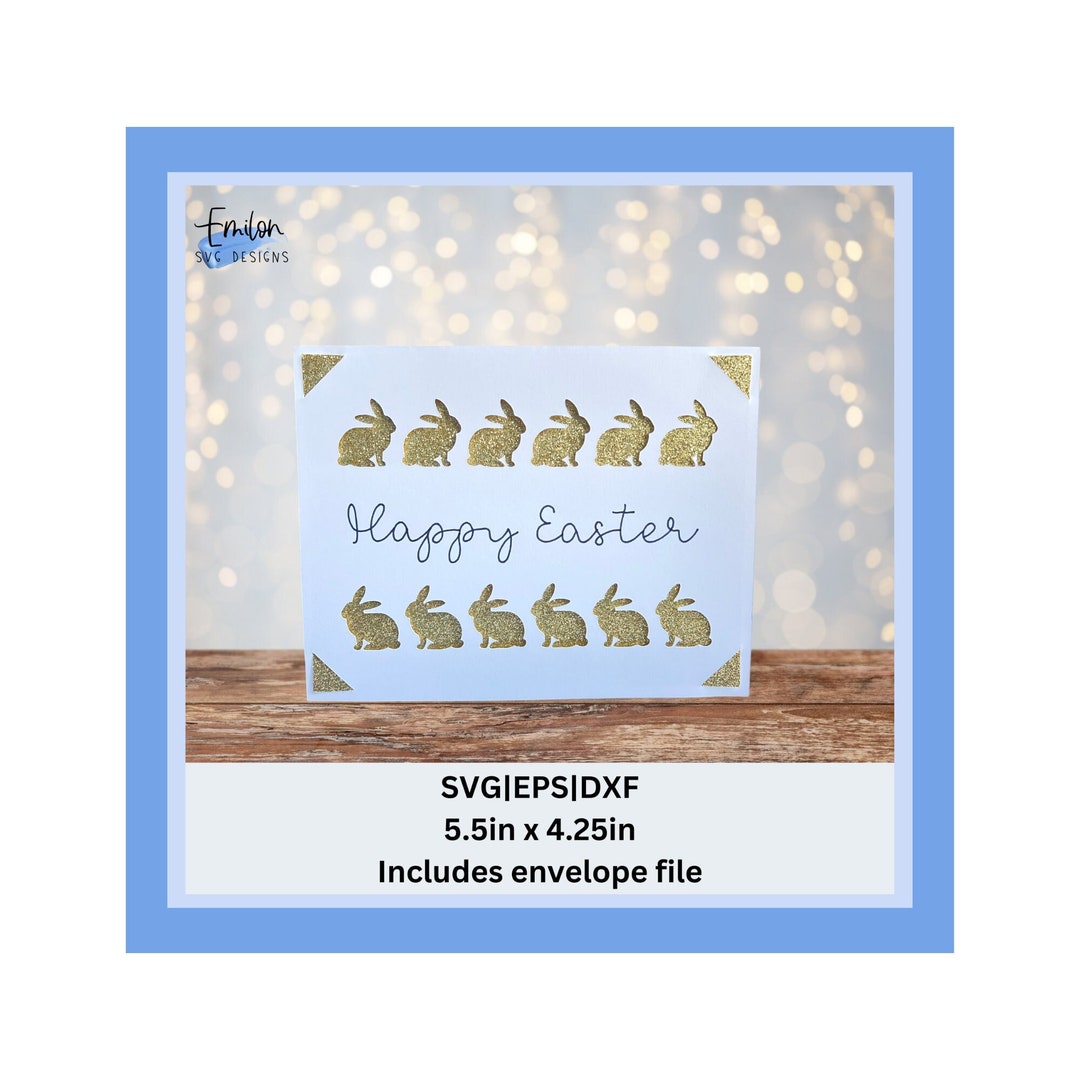 Happy Easter Insert Card SVG Cut File | Cricut Joy Compatible Easter ...