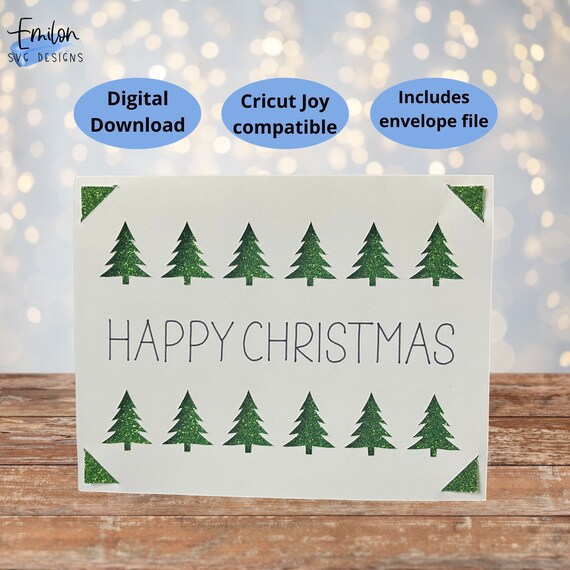 Happy Christmas Insert Card SVG Cut File for Cricut and - Etsy