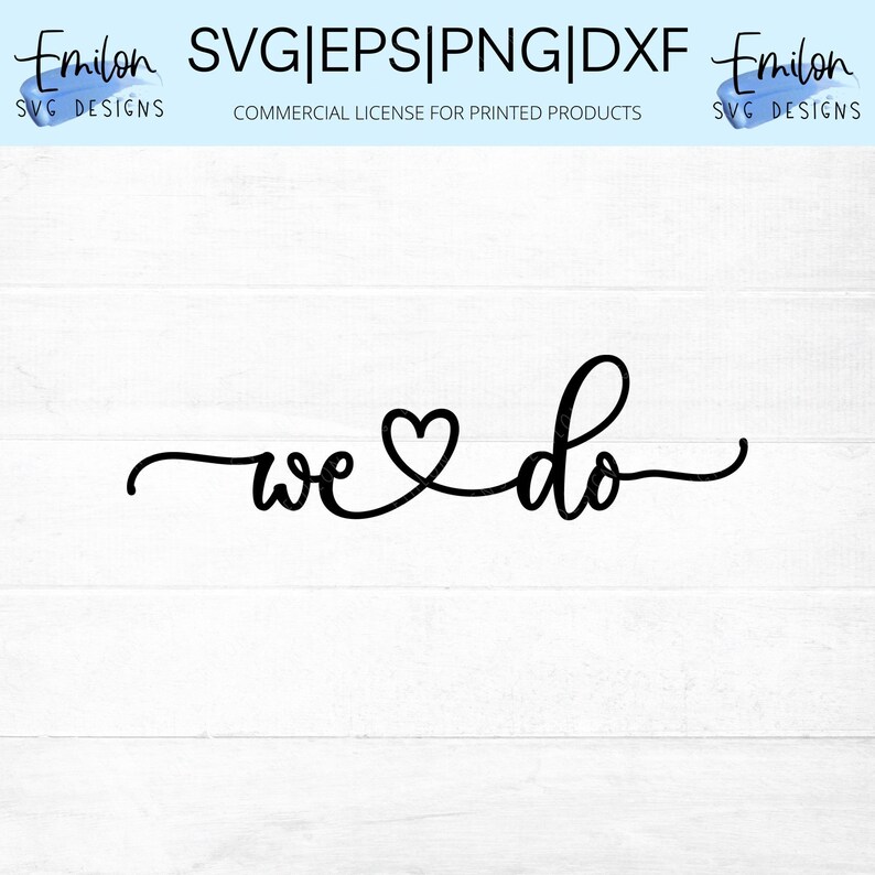We Do SVG Cut File for Cricut and Silhouette With Heart Detail | Etsy