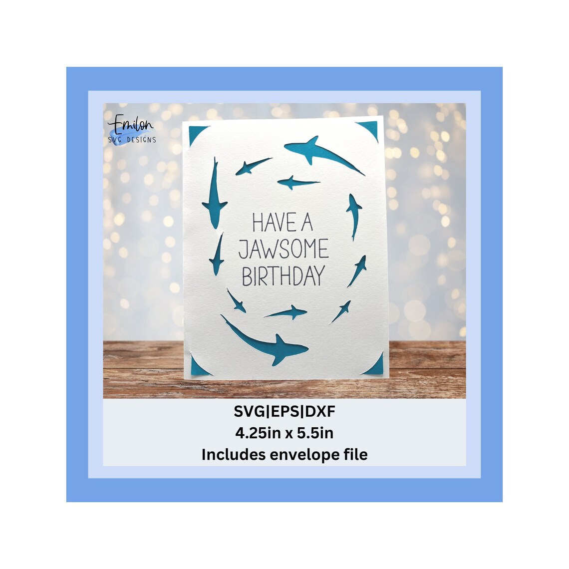 Have a Jawsome Birthday Insert Card SVG | Joy Compatible Insert Card ...
