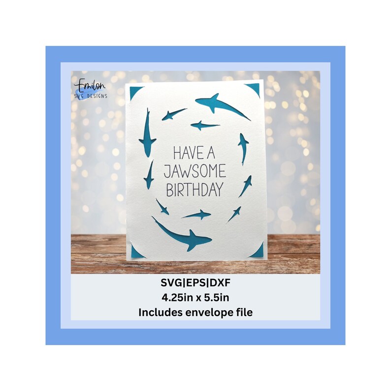 Have a Jawsome Birthday Insert Card SVG | Joy Compatible Insert Card ...