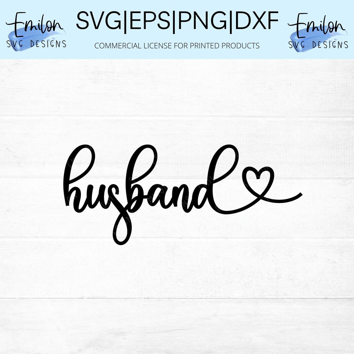 Husband SVG Cut File for Cricut and Silhouette With Heart - Etsy UK