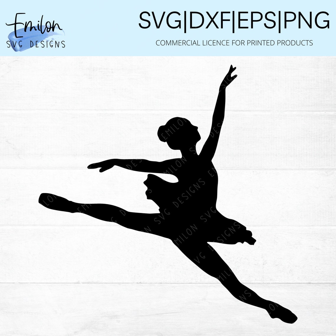 Ballerina Leap SVG Ballet Dancer SVG Dancer Leaping SVG - Etsy