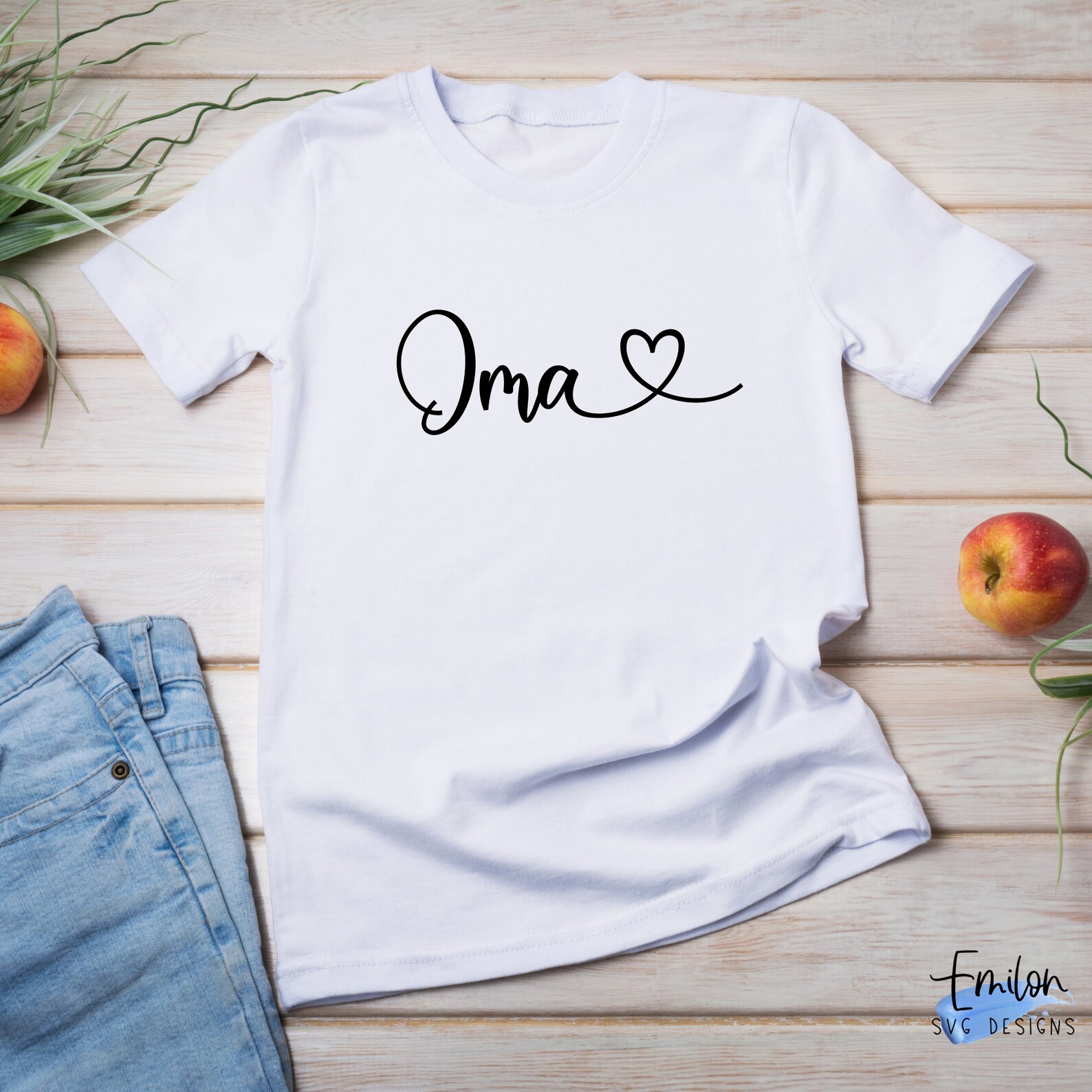 Oma SVG Cut File for Cricut and Silhouette With Heart Detail - Etsy UK