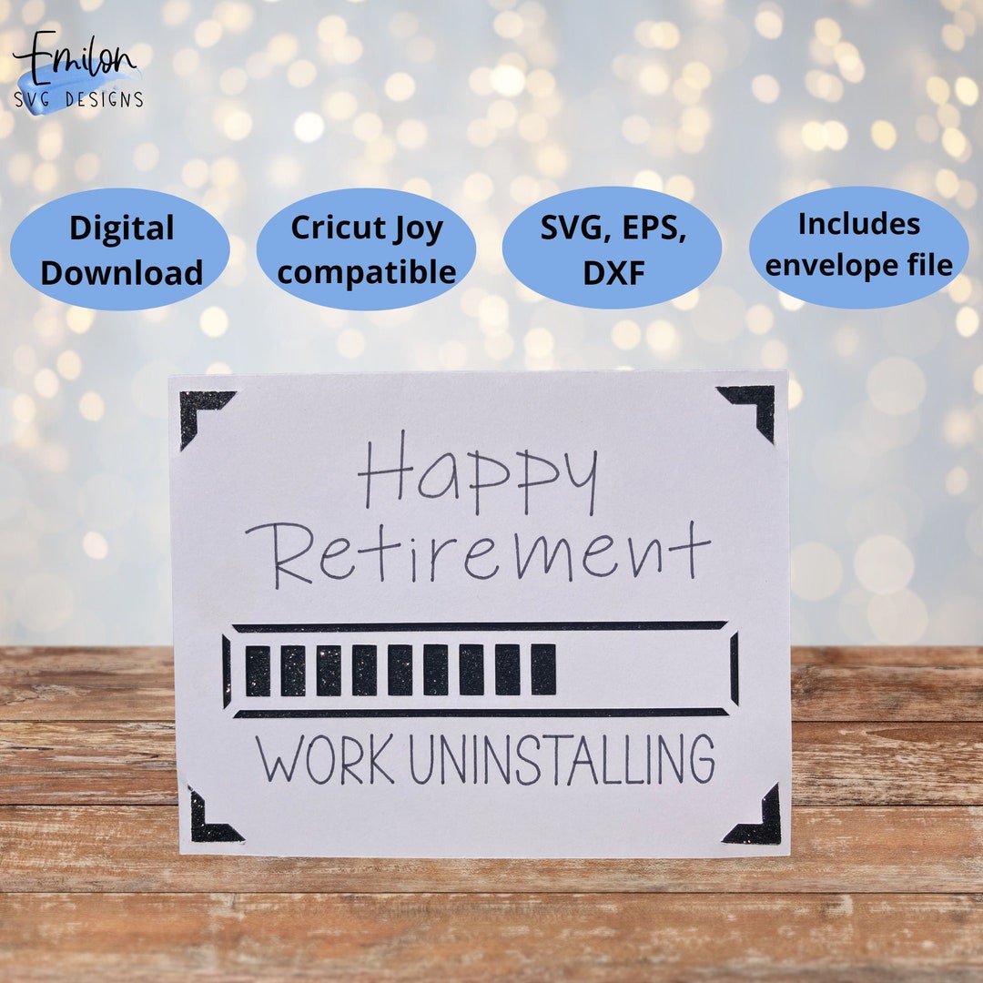 Happy Retirement Insert Card SVG Joy Compatible Insert Card - Etsy