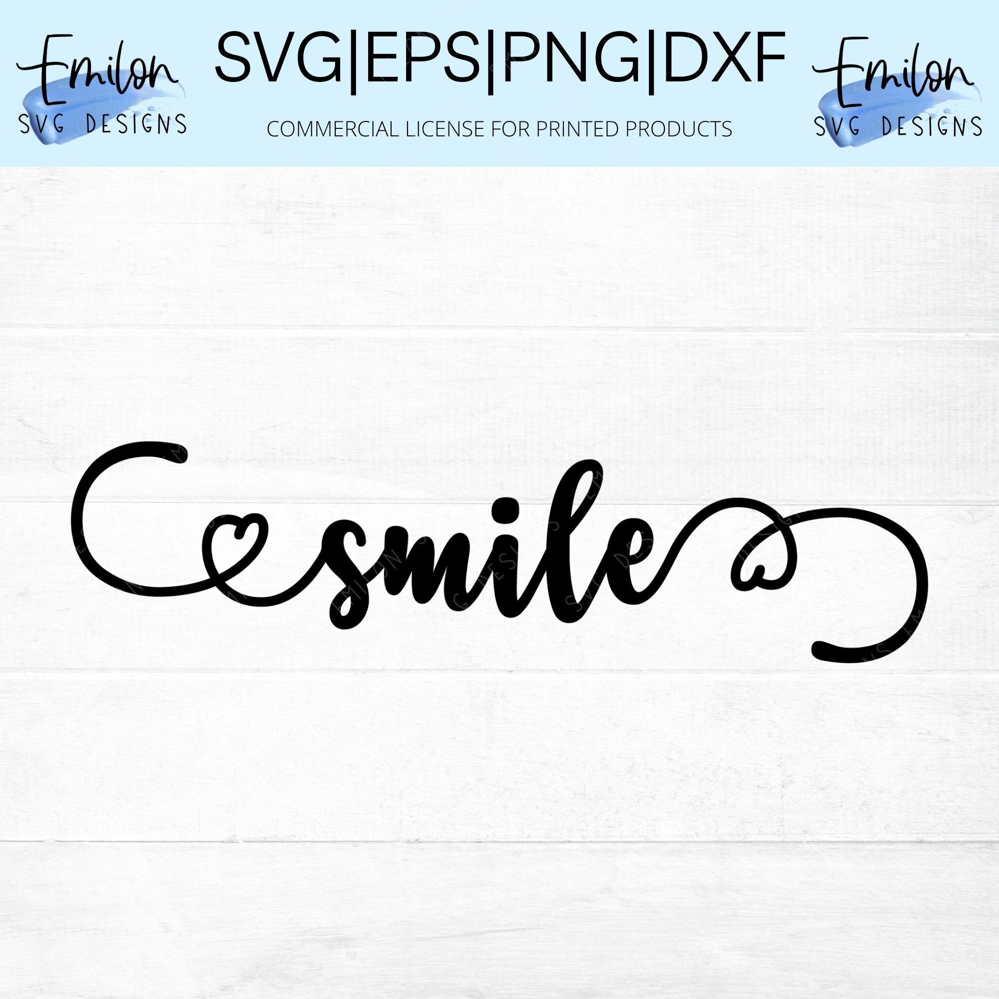 Smile SVG Cut File for Cricut and Silhouette Smile With | Etsy