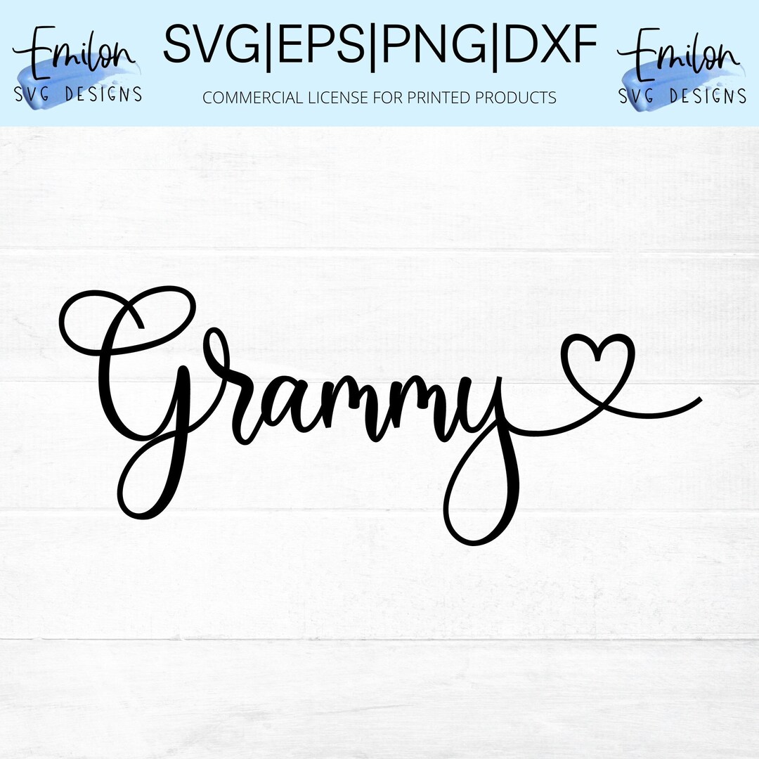 Grammy SVG Cut File for Cricut and Silhouette With Heart - Etsy