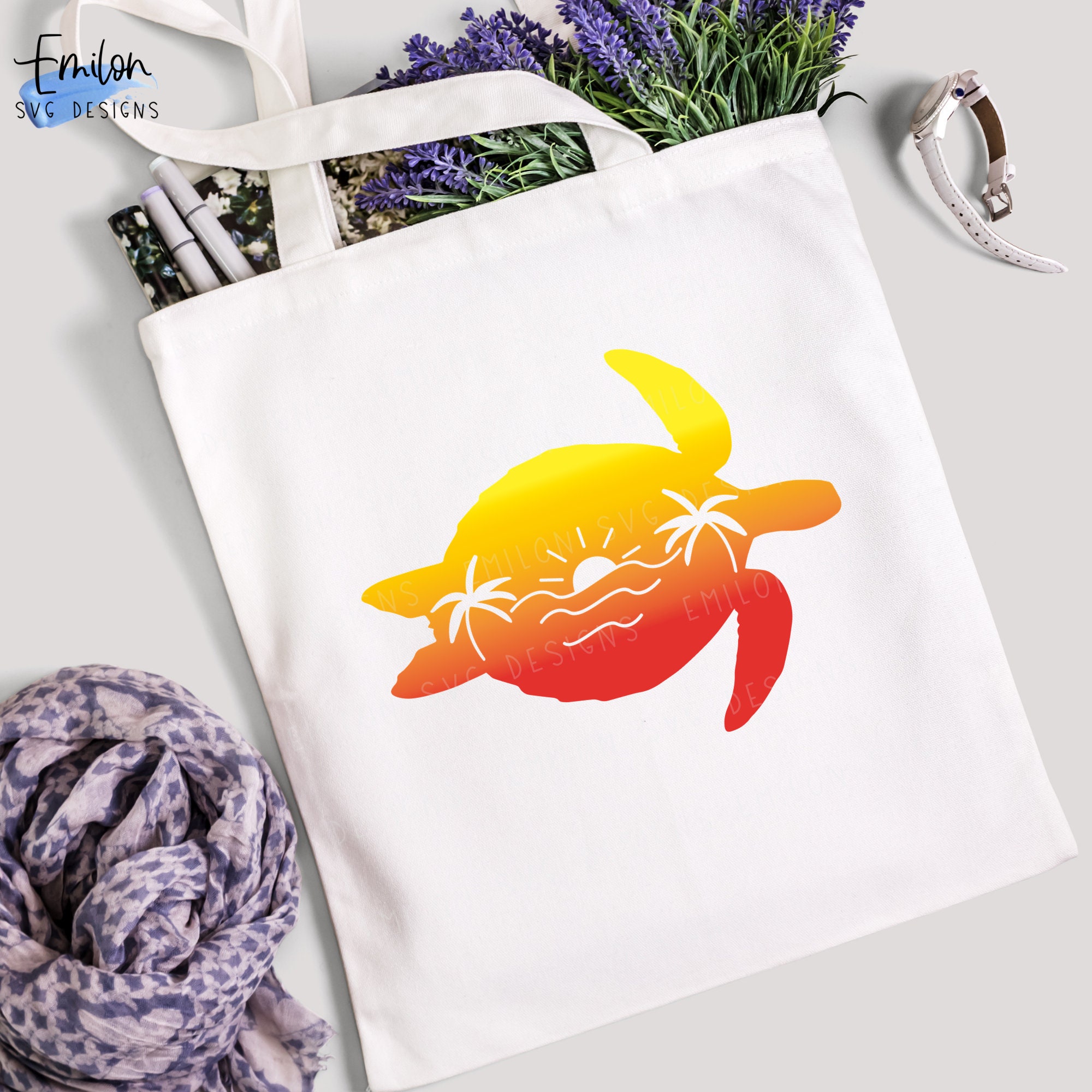 Turtle svg bundle with palm trees dolphins and turtles cut | Etsy