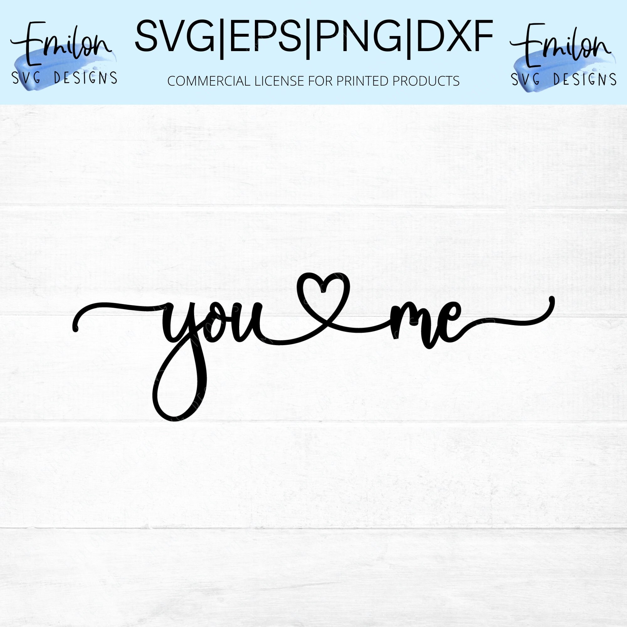 You and Me SVG Cut File for Cricut and Silhouette With Heart - Etsy Canada